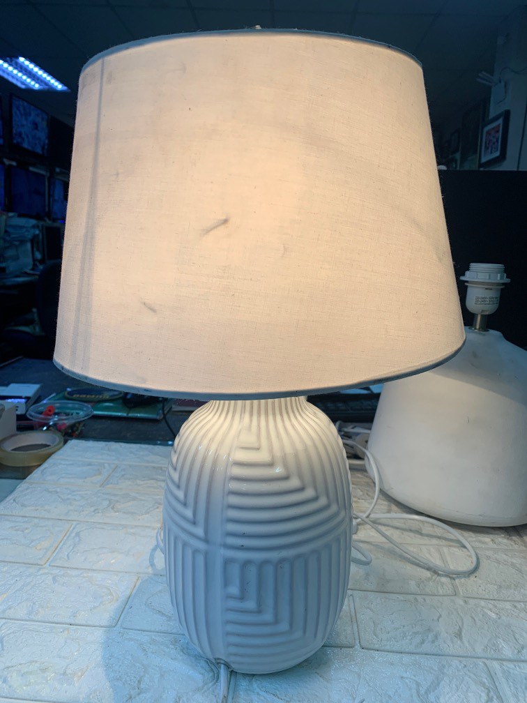 Anko Ella White Table Lamp 220volts, Furniture & Home Living, Lighting ...