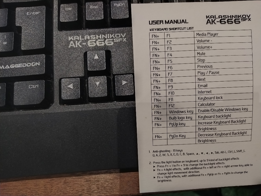 Armaggeddon Kalashnikov AK-666 SFX Gaming Keyboard, Computers & Tech ...