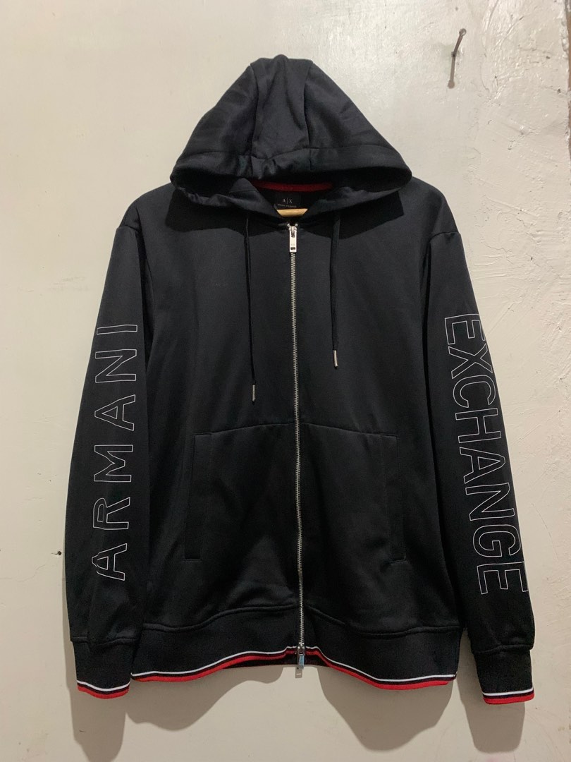 Armani Exchange Hoodie Jacket, Luxury, Apparel on Carousell