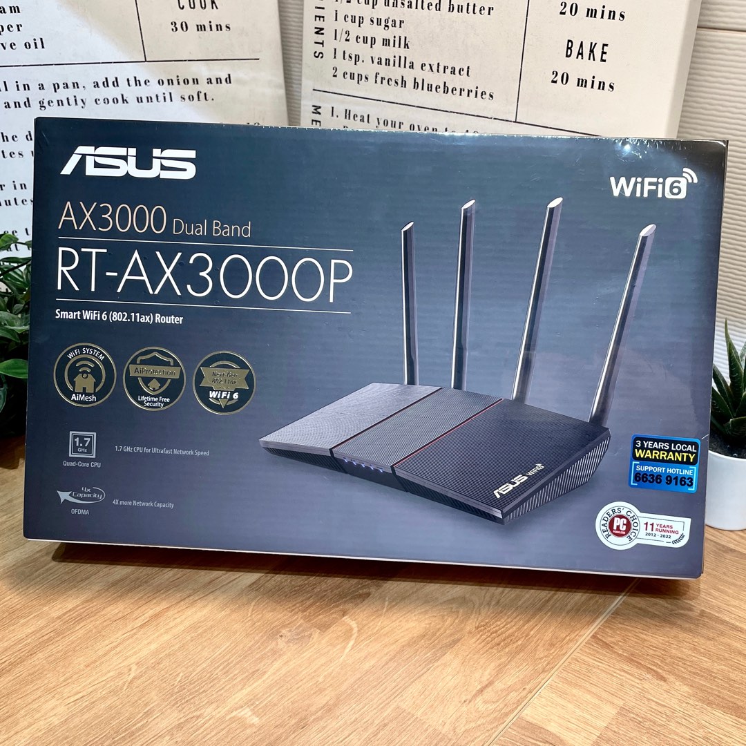 ASUS WiFi6 Mesh Router RT-AX3000P Brand New, Computers & Tech, Parts ...