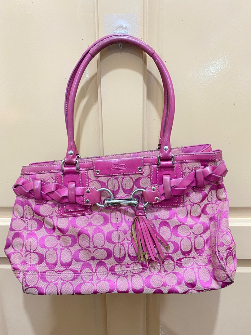 authentic coach bag pink, Luxury, Bags & Wallets on Carousell