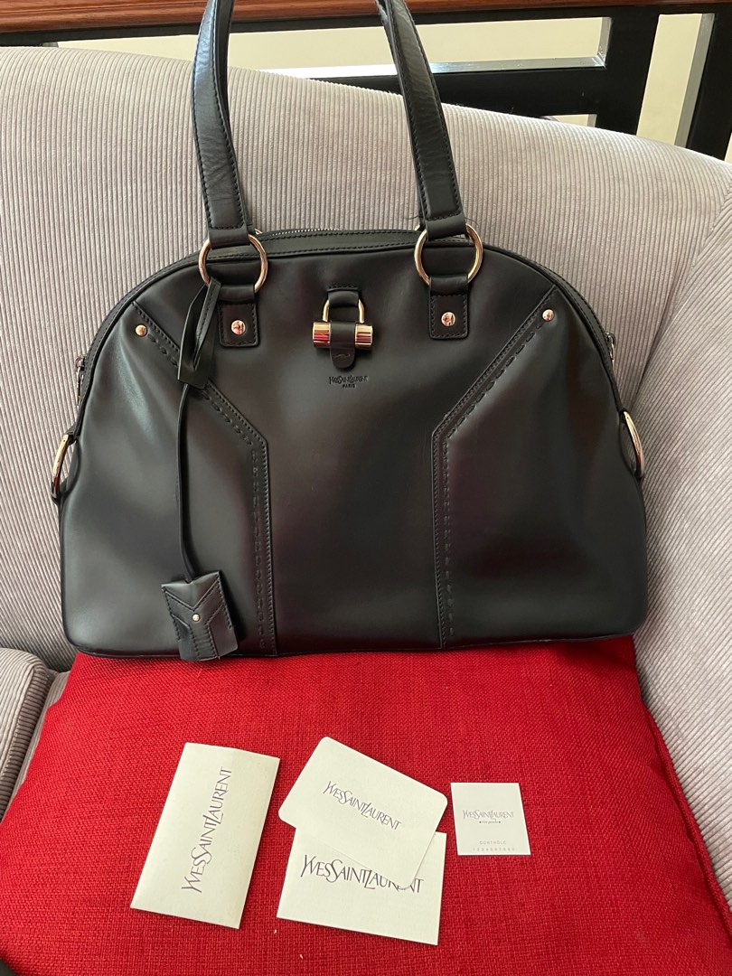 AUTHENTIC YSL MUSE LARGE BLACK HANDBAG, Luxury, Bags & Wallets on Carousell
