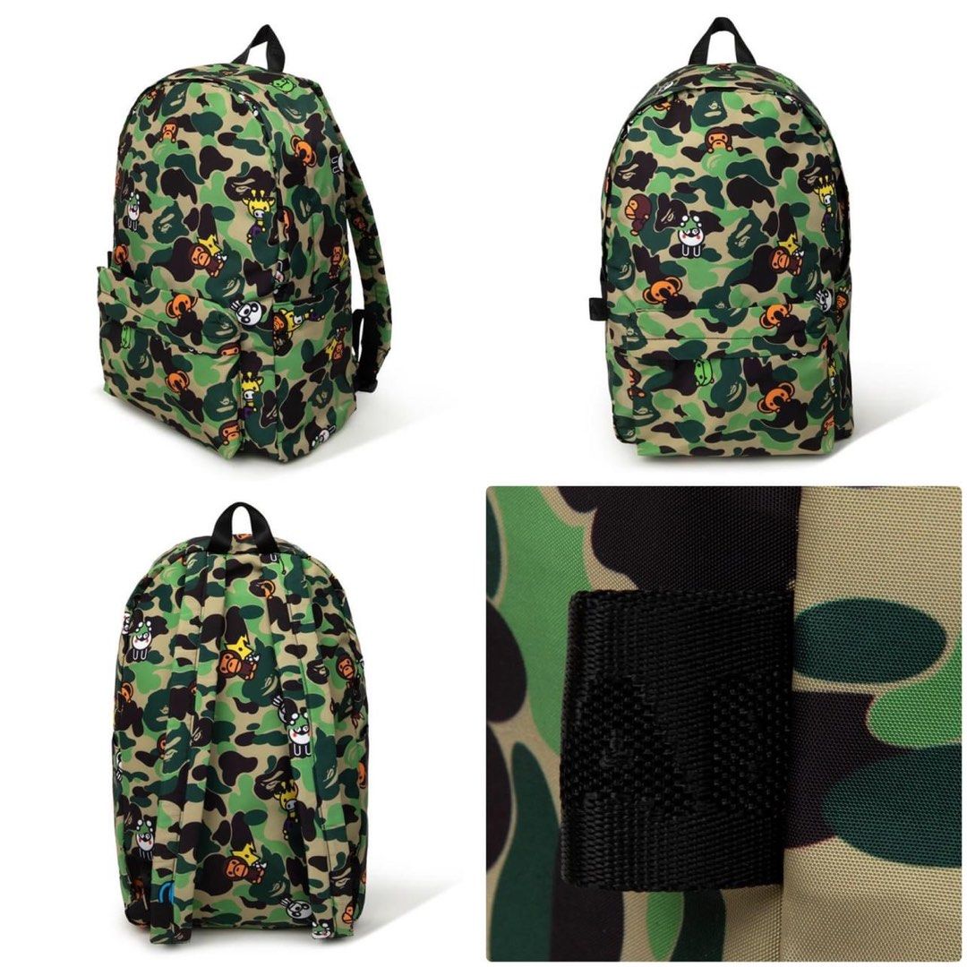 BAPE ABC Milo Camo Foldable Travel Bag Backpack, Hobbies & Toys, Travel ...