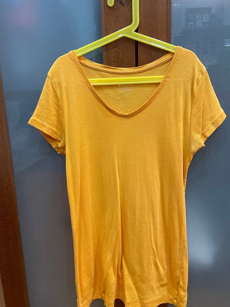 Basic Mustard Yellow Top, Women's Fashion, Tops, Shirts on Carousell
