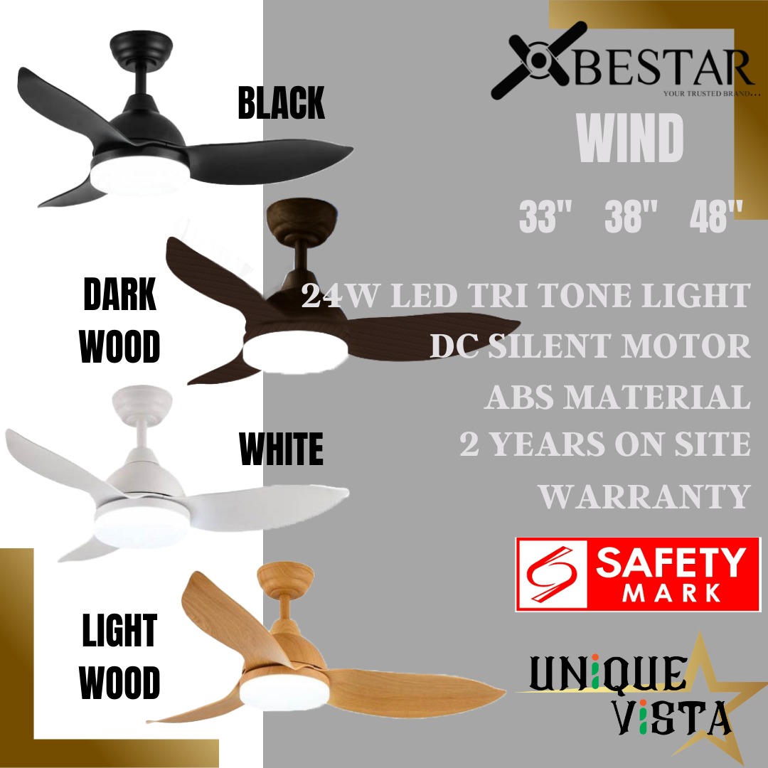 BESTAR RAPTOR 33" / 38" / 48" ceiling fan, Furniture & Home Living ...