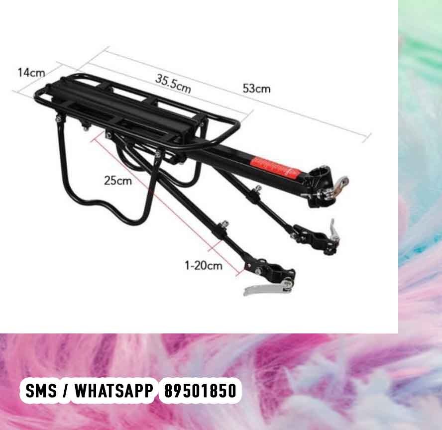 Bicycle/Motorcycle Metal Rack Base Plate food delivery thermal bag grab ...