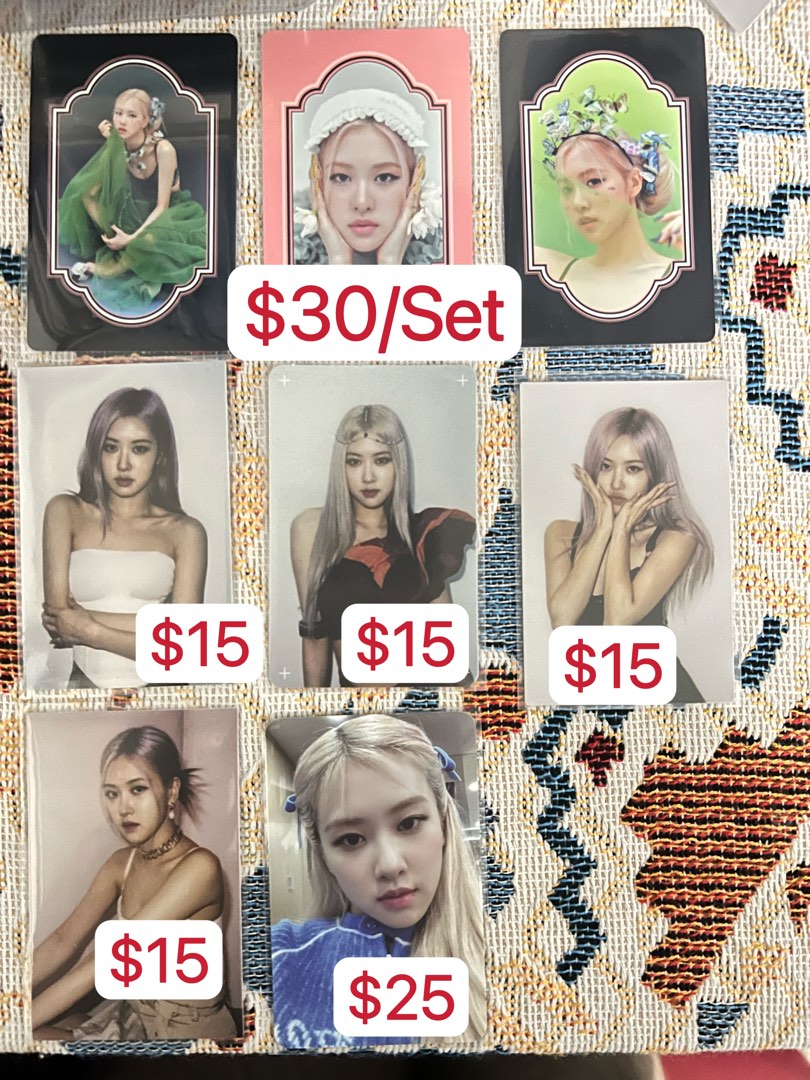 blackpink rosé小卡, 興趣及遊戲, 收藏品及紀念品, 韓流 - Carousell