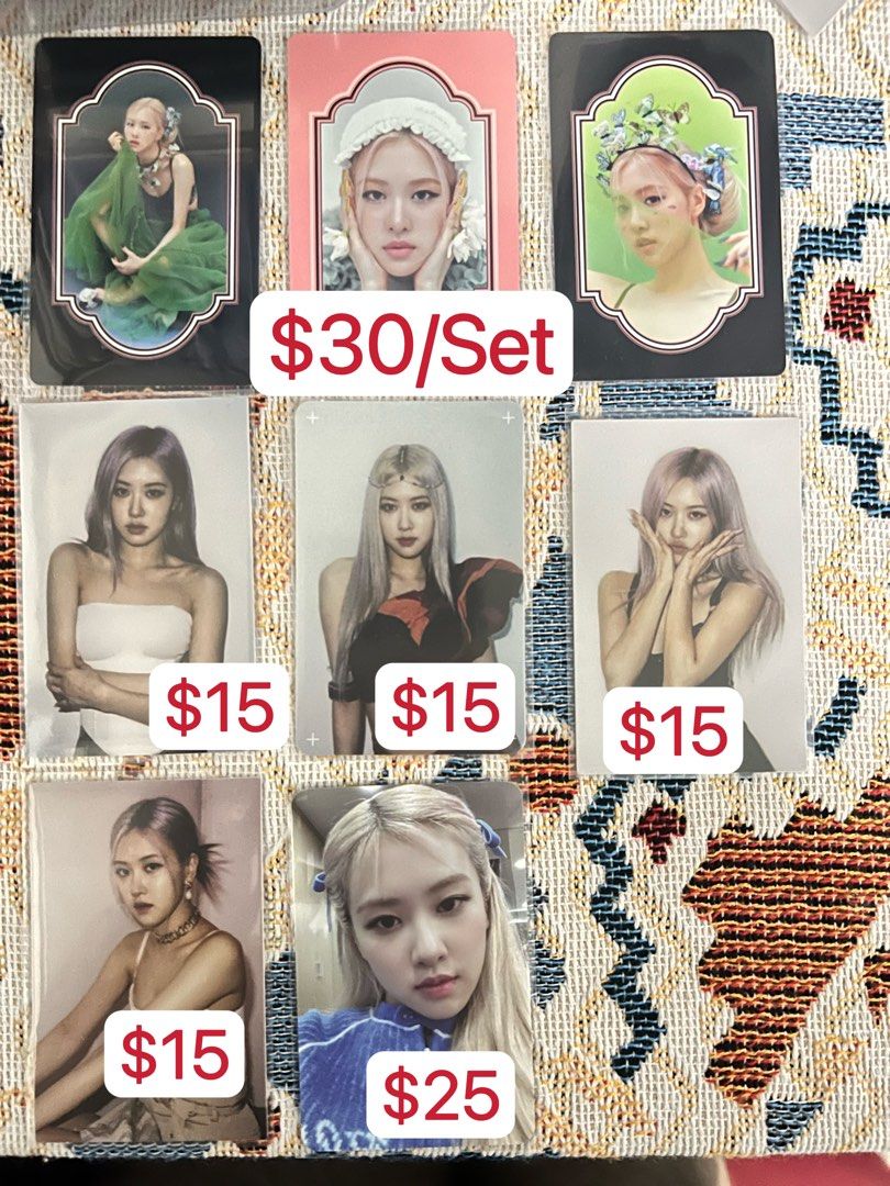 blackpink rosé小卡, 興趣及遊戲, 收藏品及紀念品, 韓流 - Carousell