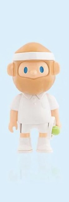 Bob colours white tennis player, Hobbies & Toys, Toys & Games on Carousell