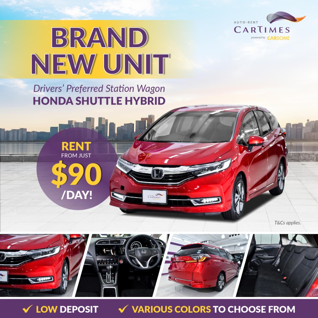 [BRAND NEW] Honda Shuttle Hybrid rental (PHV), Cars, Car Rental on ...