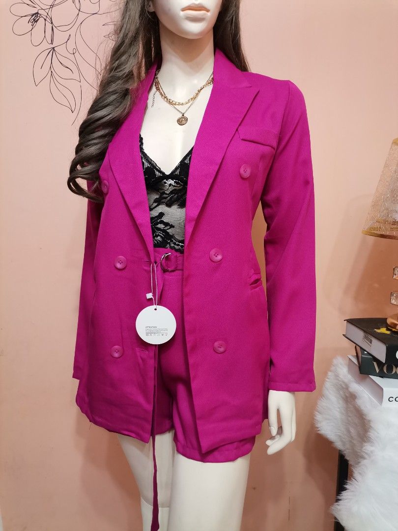 Brand new Hot Pink Coordinates 3 in 1, Women's Fashion, Dresses & Sets ...