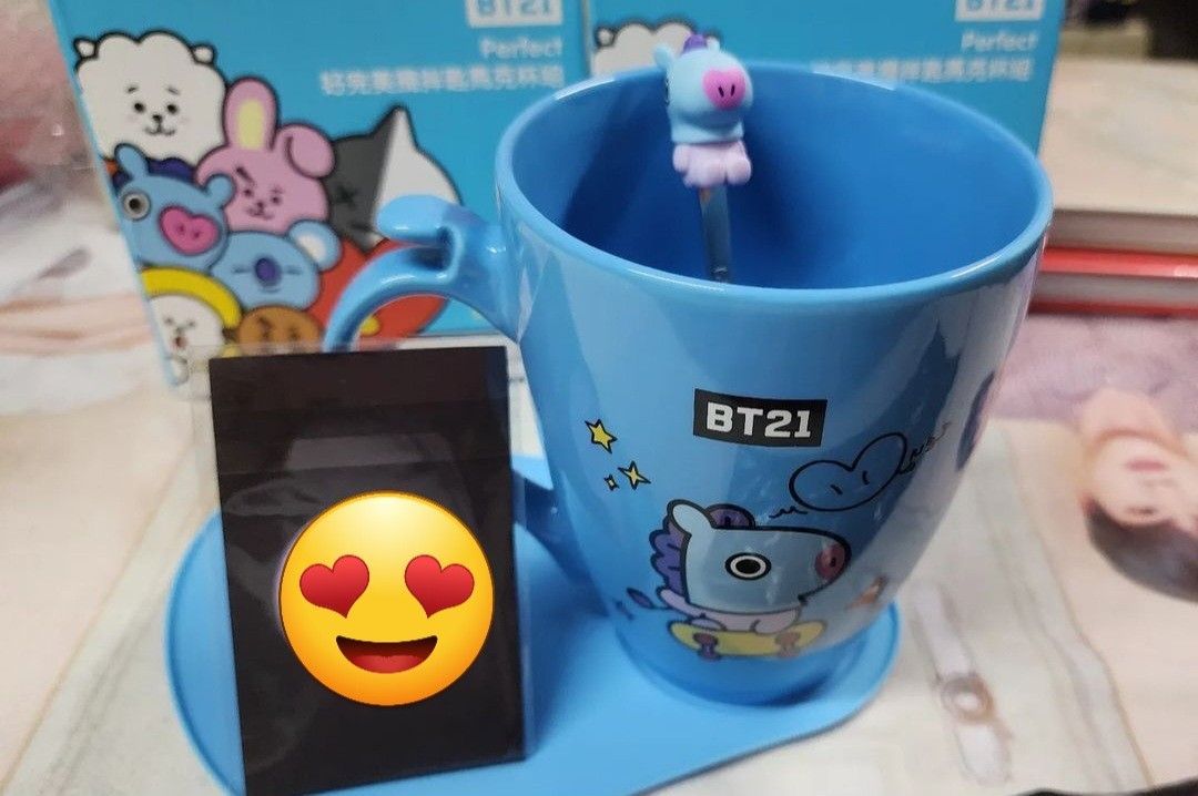 BT21 Mang Mug Set(brand new), Furniture & Home Living, Kitchenware ...