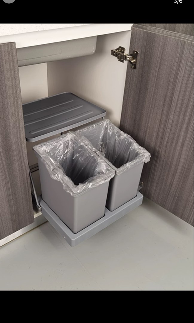 Built in pull out drawer auto bin, Furniture & Home Living, Home ...