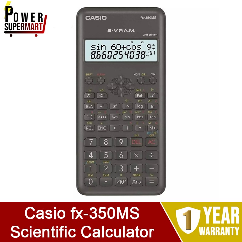 Casio FX-350MS Scientific Calculator. (New Second Edition) Casio ...