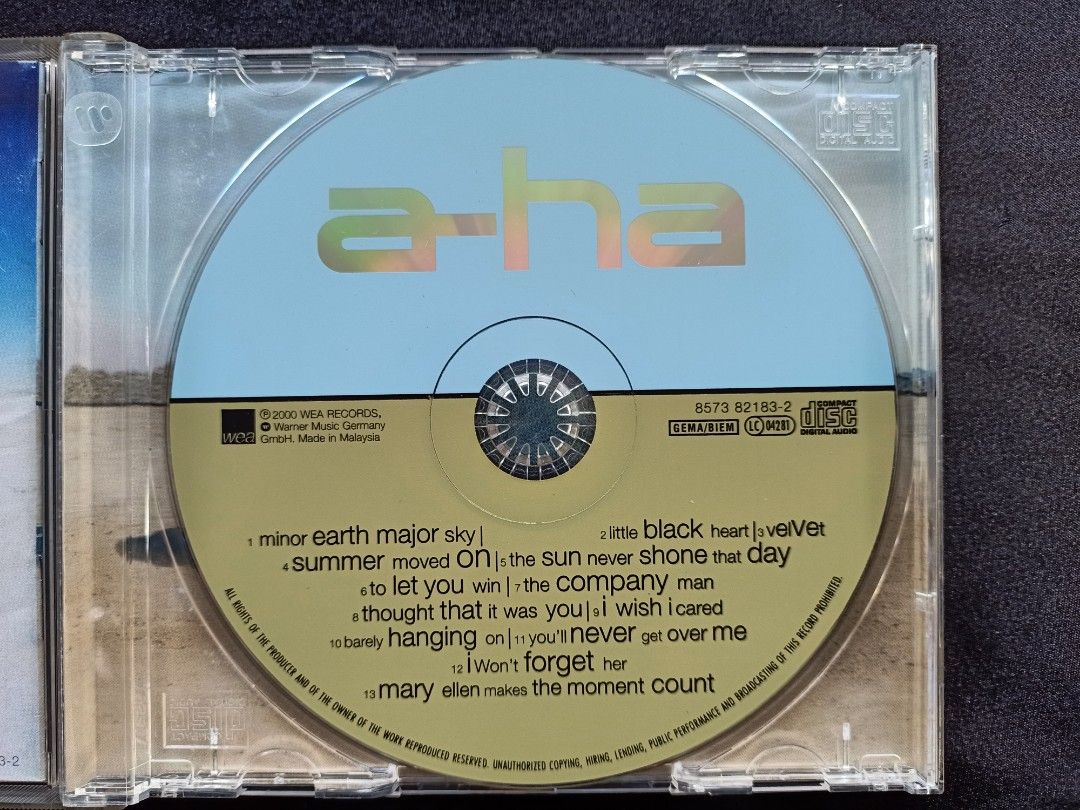 CD a-ha : minor earth / major sky, Hobbies & Toys, Music & Media, CDs ...