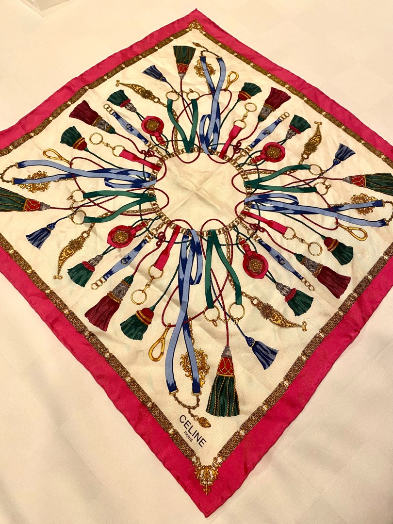 Celine authentic Silk Scarf, Women's Fashion, Watches & Accessories ...