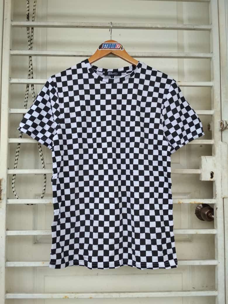 CHECKERBOARD DESIGN TSHIRT, Men's Fashion, Tops & Sets, Tshirts & Polo ...