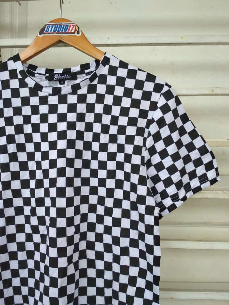 CHECKERBOARD DESIGN TSHIRT, Men's Fashion, Tops & Sets, Tshirts & Polo ...