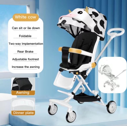 Children's two-way stroller,1-6 years old, lightweight foldable, with ...