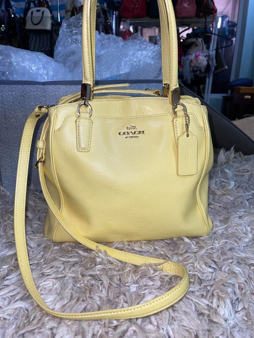 Coach Yellow Leather bag with original dustbag, Luxury, Bags & Wallets ...