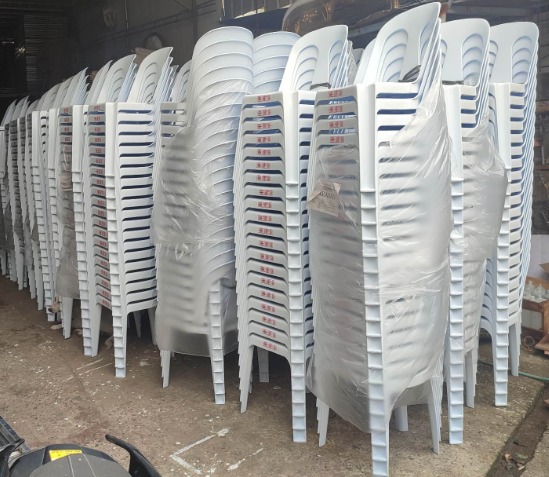 COFTA RUBY WHITE MONOBLOCK CHAIRS, Furniture & Home Living, Furniture ...