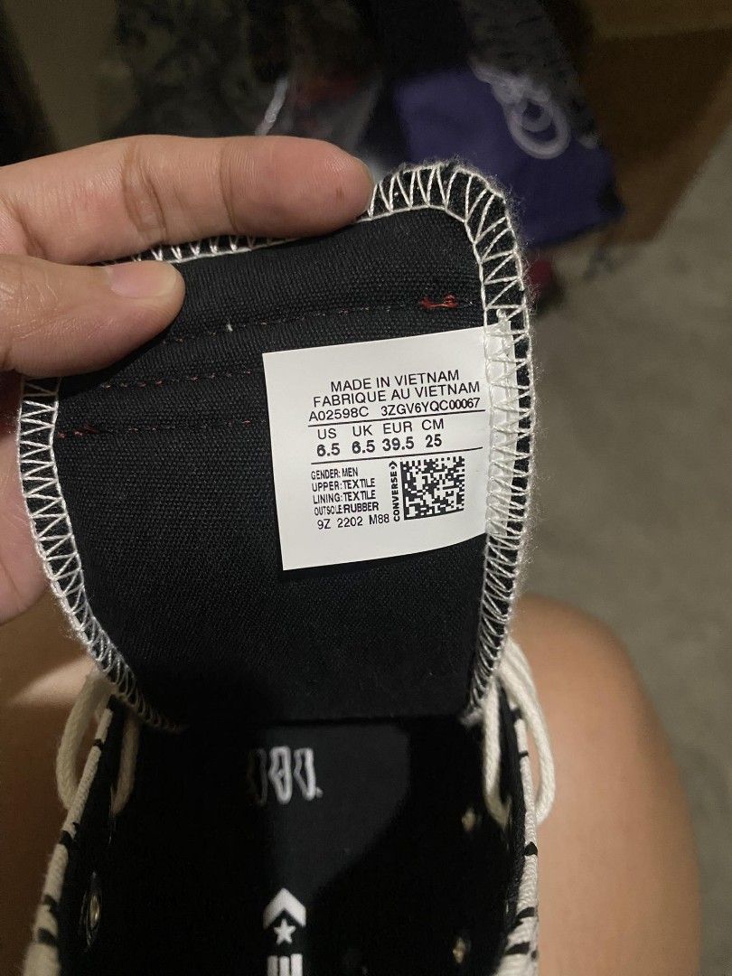 Converse UNT1TL3D Transparent Barcode (High Cut), Men's Fashion ...