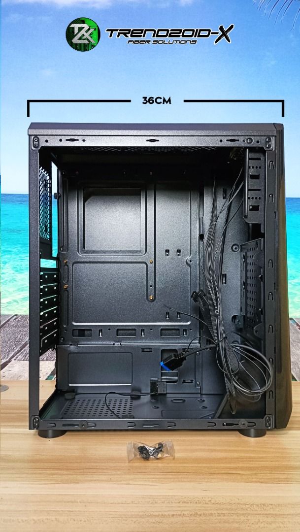 Coolman ATX Desktop Casing with Tempered Glass | TRENDZOID-X FIBER ...