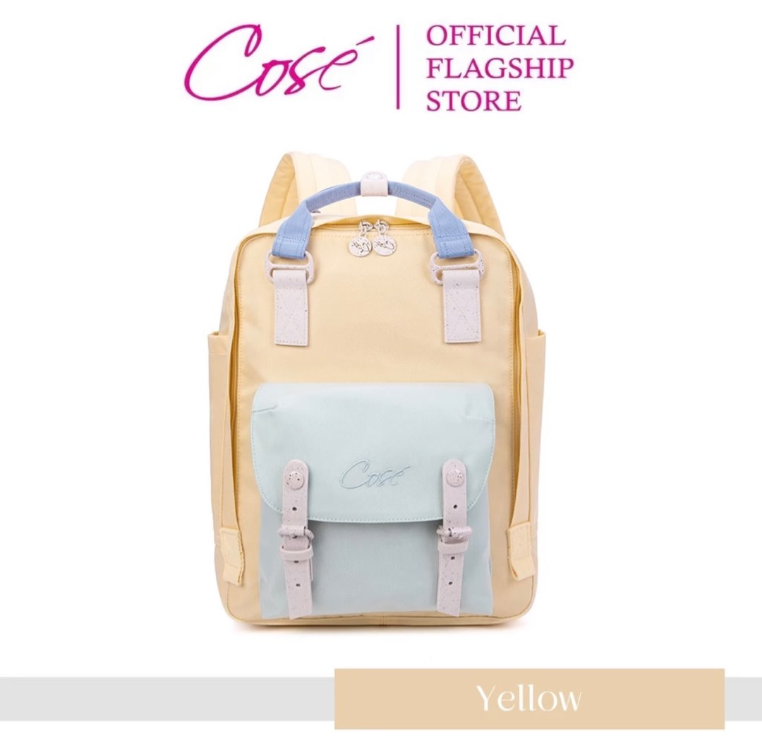 Cose Brand New Backpack in Yellow (FREE SF WITHIN MM), Women's Fashion ...