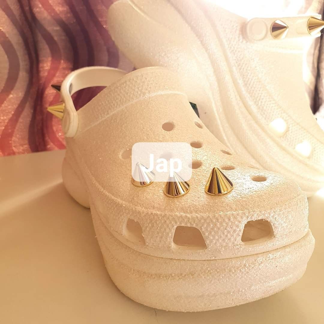 Crocs Classic Bae Glitter Stud, Women's Fashion, Footwear, Slippers and ...