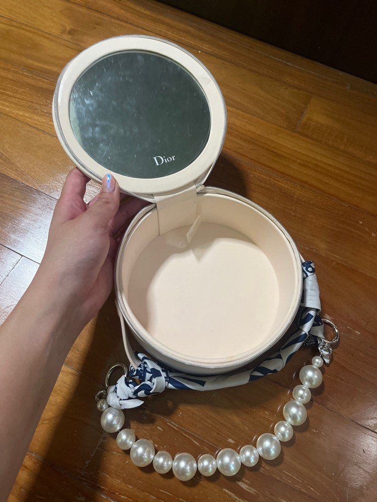 Dior Beauty Round Vanity Case, Luxury, Bags & Wallets on Carousell