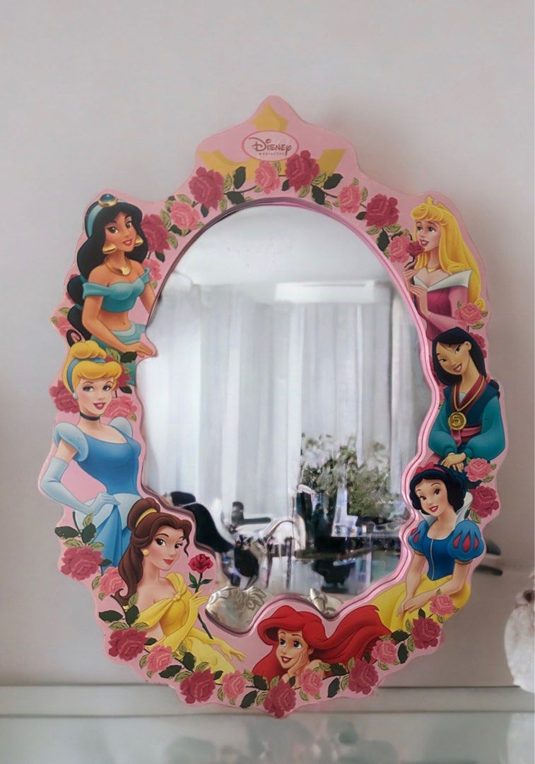 DISNEY PRINCESS COLLECTION WALL MIRROR SMALL, Furniture & Home Living ...