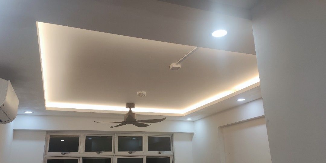 Drywall partition and False ceiling #ceilingflowers #ceilingeffects # ...