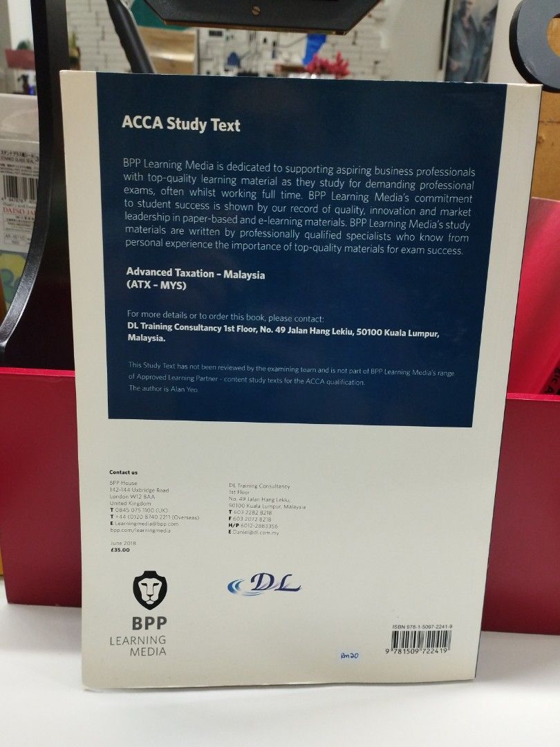 (ENG) ACCA Study Text : Advanced Taxation - Malaysia, Hobbies & Toys ... (ENG) ACCA Study Text : Advanced Taxation - Malaysia, Hobbies & Toys ...