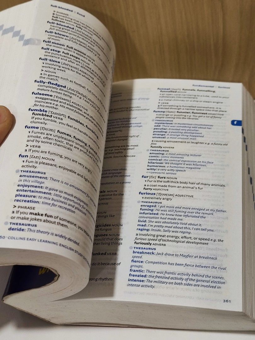 (ENG) Collins East Learning English Study Dictionary with Thesaurus ...