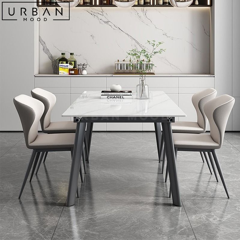 FABIO Modern Extendable Sintered Stone Dining Table, Furniture & Home ...