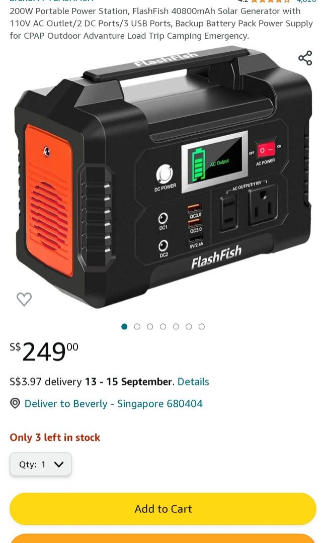 Flash fish Generator, TV & Home Appliances, Electrical, Adaptors ...