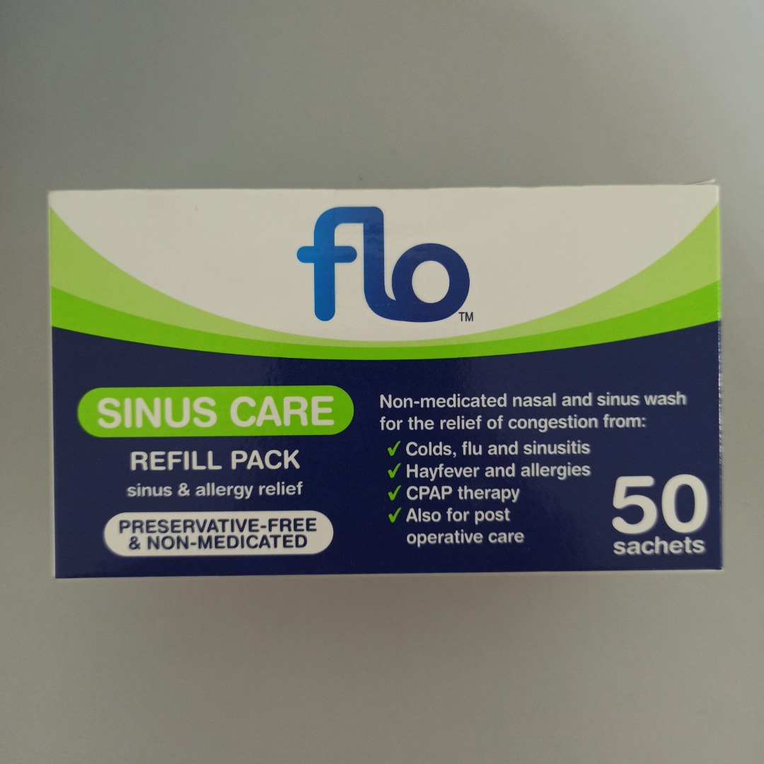 Flo Sinus care refill pack 50 sachets nasal wash, Health & Nutrition ...