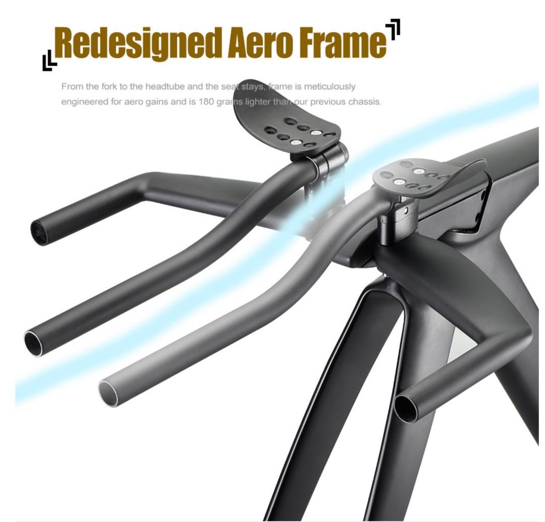 Full Carbon TT Triathlon Aero Frame + Handlebar, Sports Equipment ...