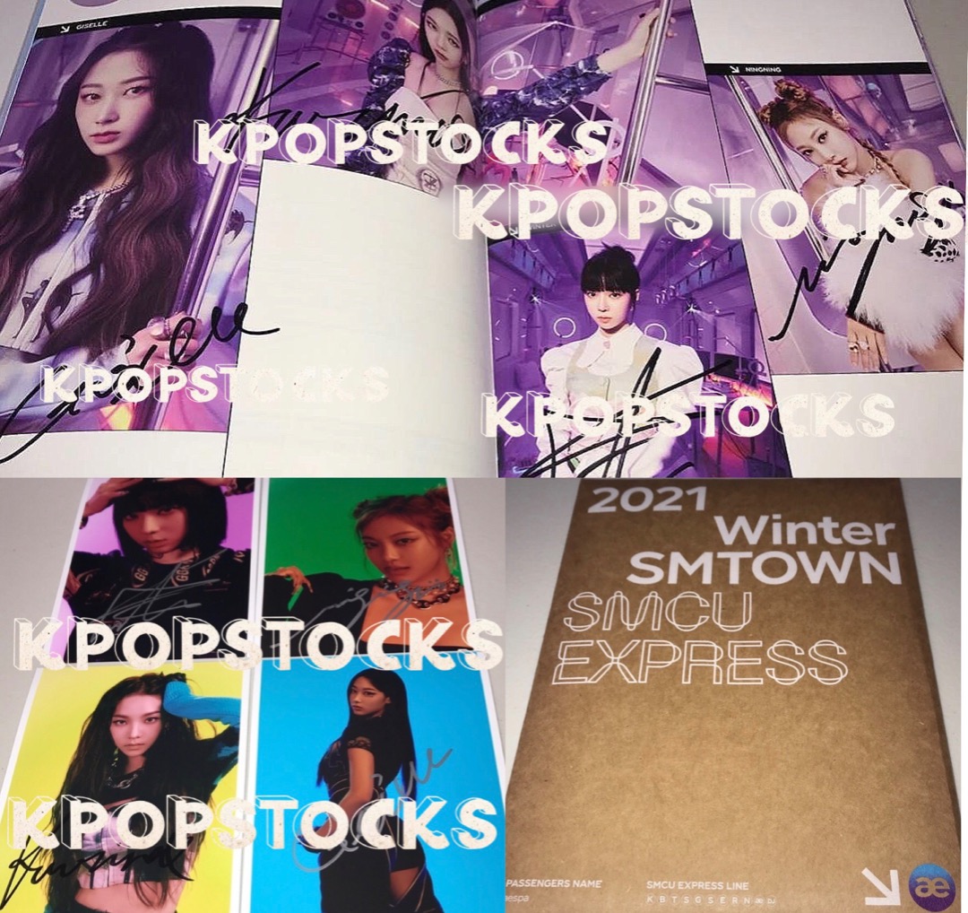 FULL SET Authentic autographed hand signed AESPA SMCU EXPRESS 2021 ...