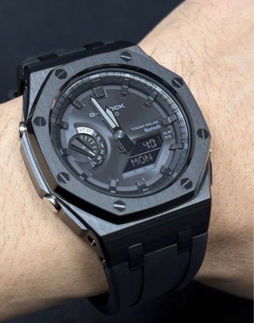 G- Shock Casioak black out custom case Casioak ga2100 gab2100 gm2100 ...