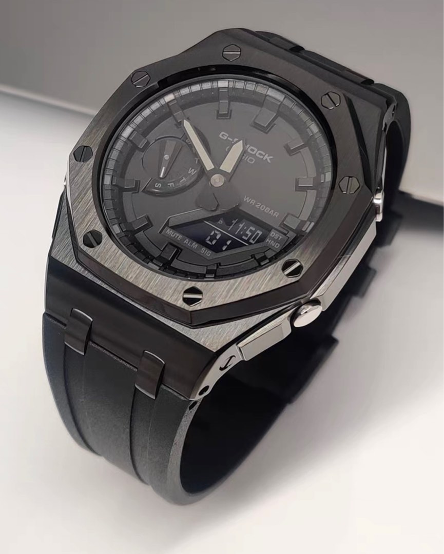 G- Shock Casioak black out custom case Casioak ga2100 gab2100 gm2100 ...
