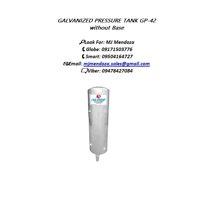 GALVANIZED PRESSURE TANK GP-42 without Base, Commercial & Industrial ...