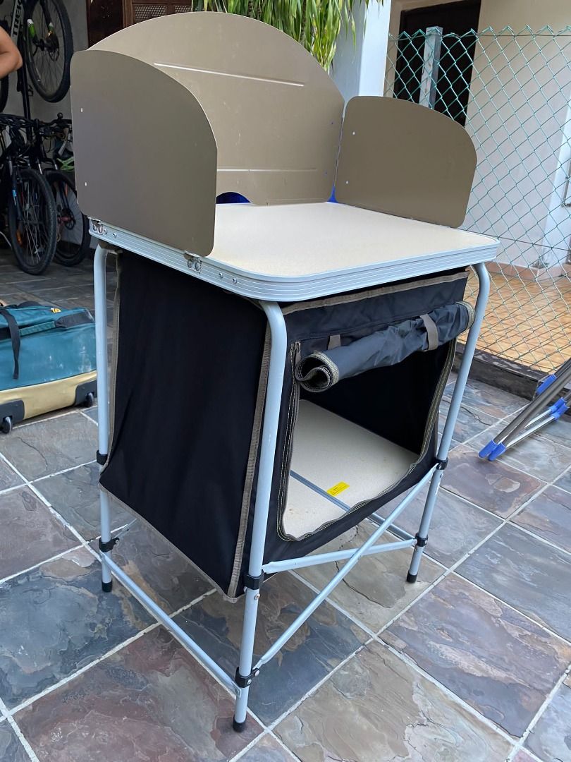 Gelert Portable Quick Erect Compact Steel Kitchen Cupboard, Furniture ...