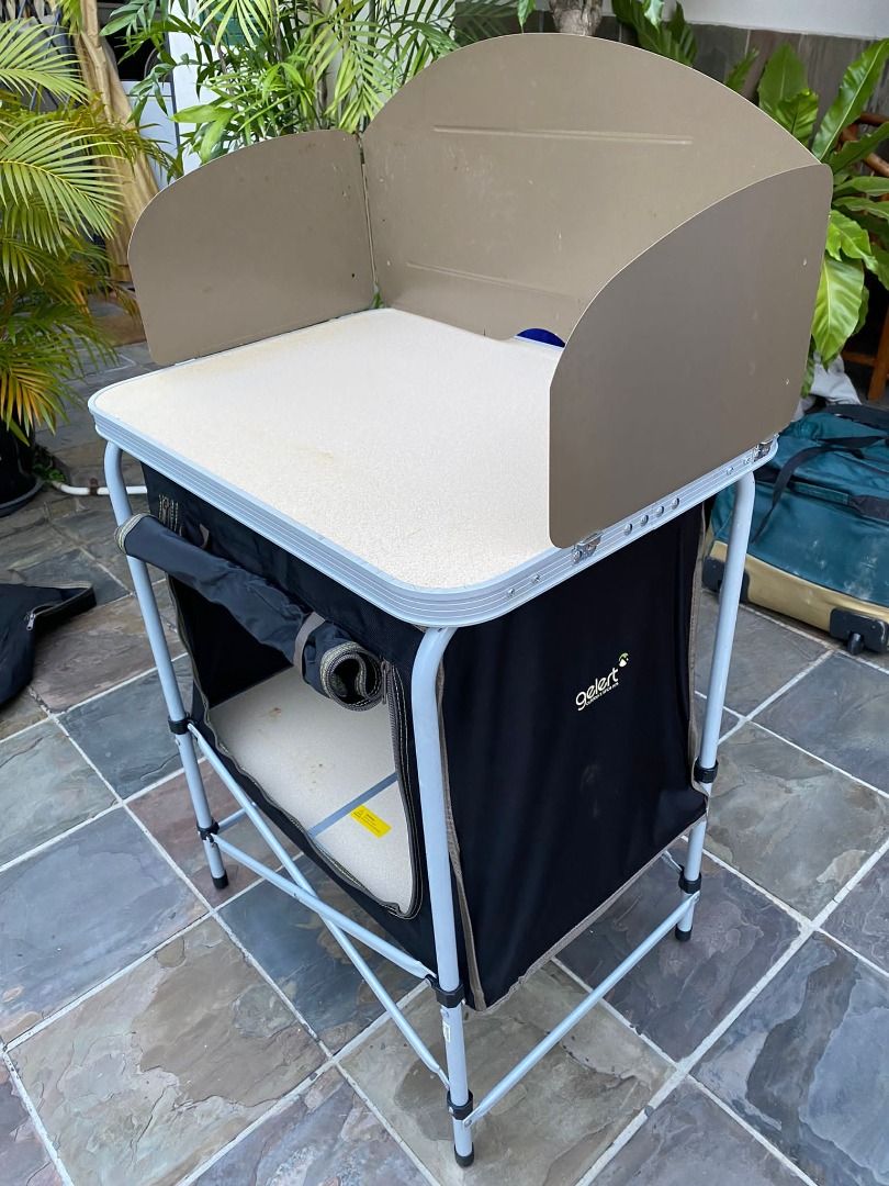 Gelert Portable Quick Erect Compact Steel Kitchen Cupboard, Furniture ...