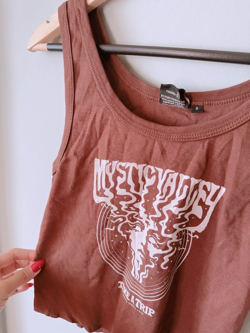 Ghanda Y2K Graphic tank top, Women's Fashion, Tops, Blouses on Carousell