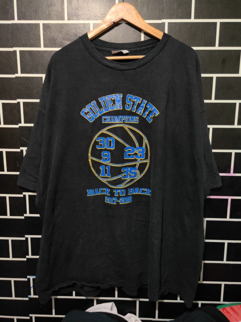 Golden State Warriors Back to Back Champion T-Shirt 4XL, Men's Fashion ...