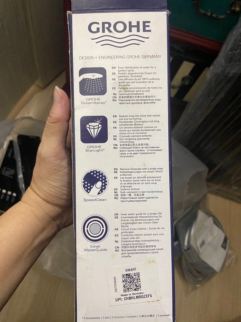 Grohe Relexa 100 Trio shower head, TV & Home Appliances, Water Heater ...