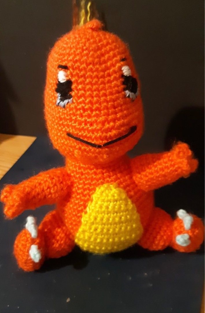 Handmade Charmander Crochet Plushie Pokemon, Hobbies & Toys, Stationery ...