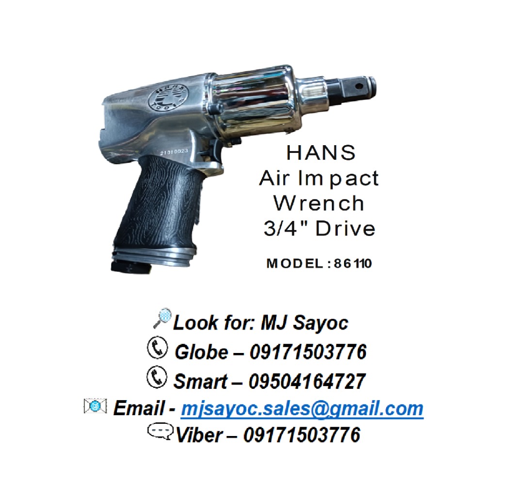 HANS Air Impact Wrench 3/4″ Drive MODEL : 86110, Commercial ...