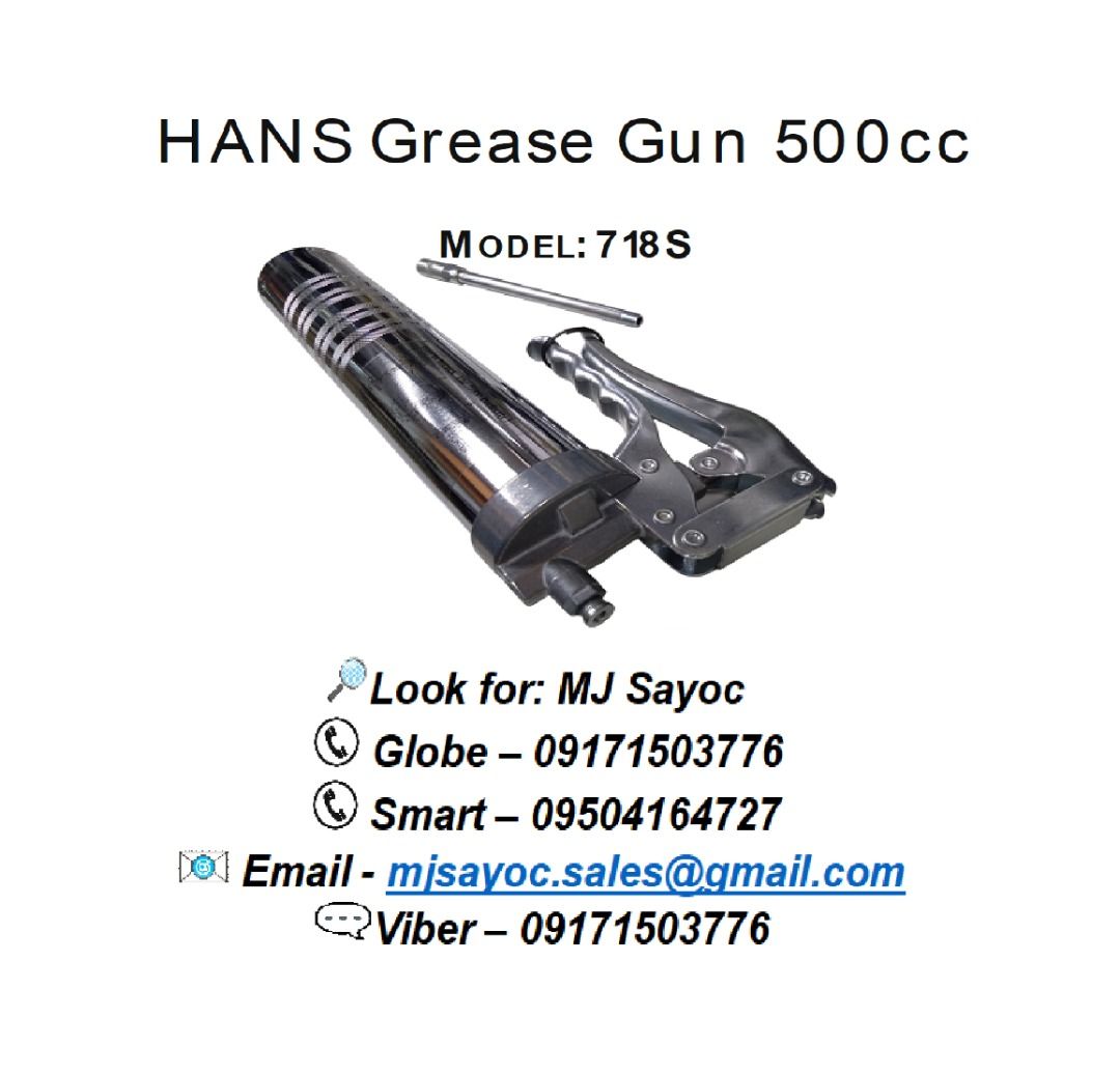 HANS Grease Gun 500cc MODEL: 718S, Commercial & Industrial ...
